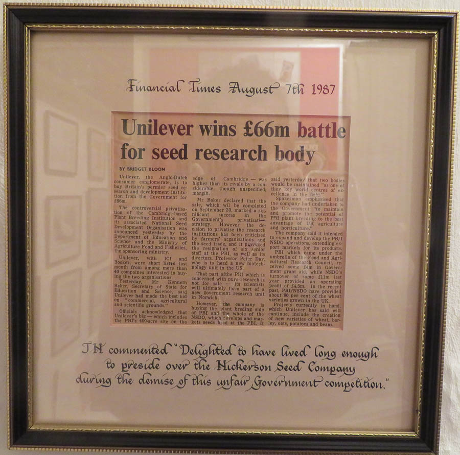 Unilever wins Â£66m battle for seed research body – Joseph Nickerson ...