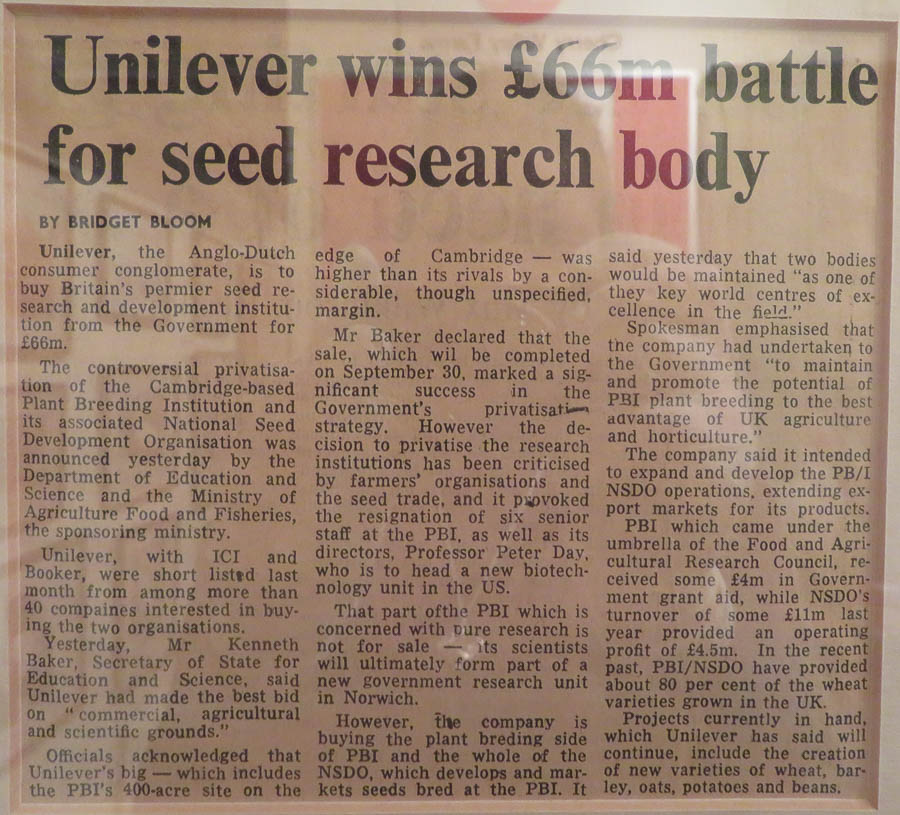 Unilever wins Â£66m battle for seed research body – Joseph Nickerson ...